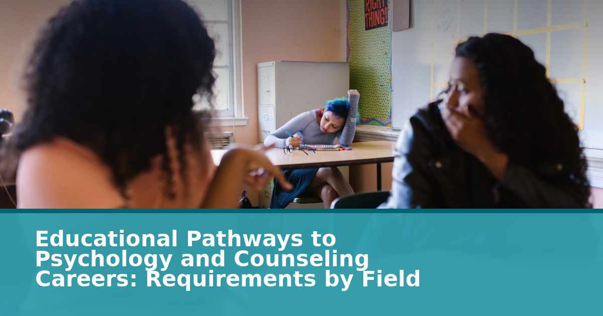 Psychology & Counseling Career Requirements by Field (2026)